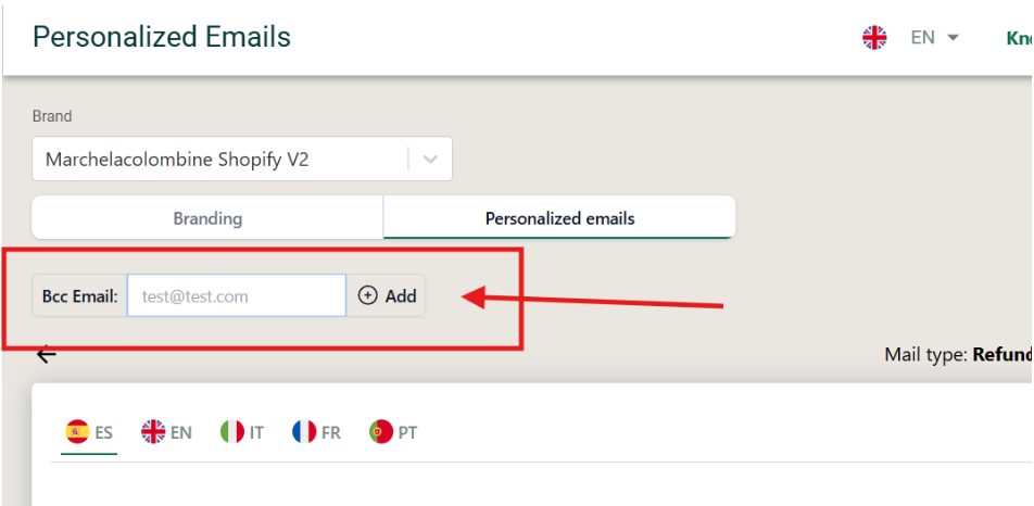 Configure Personalized Emails
