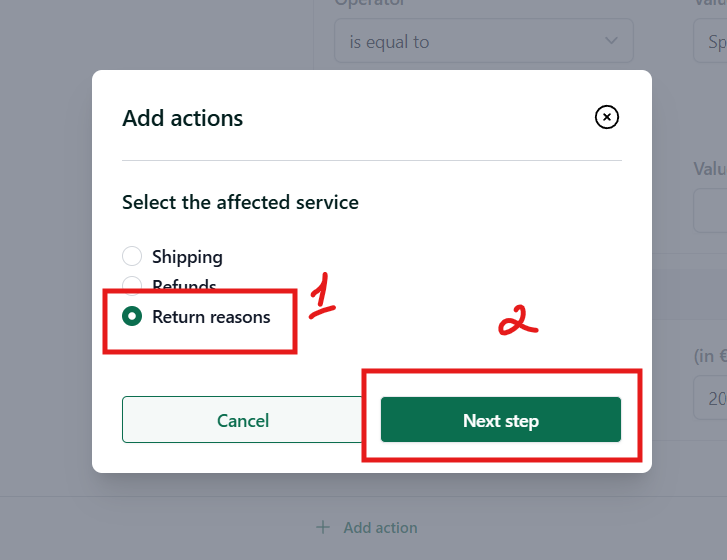 Return Reasons / Disable Return Reasons